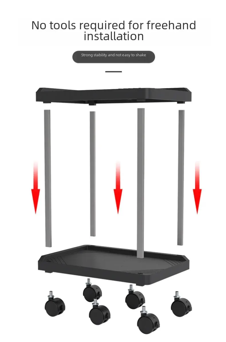 70mm Thickened Plastic Computer Case Holder Portable Universal Rolling ...