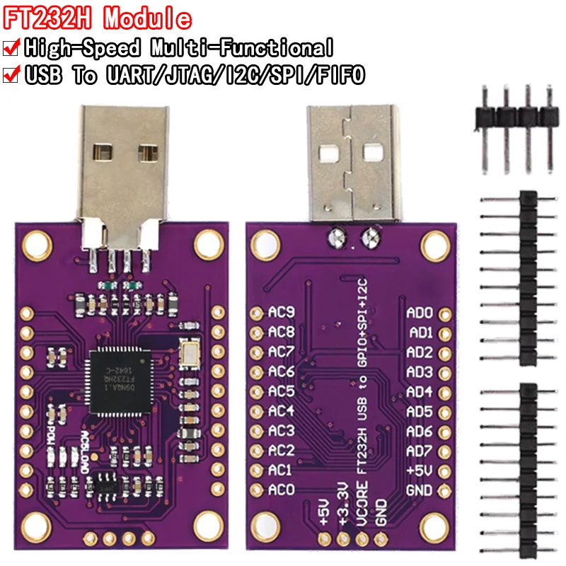 MCU FT232H USB to JTAG UART FIFO SPI I2C High Speed Multifunction ...