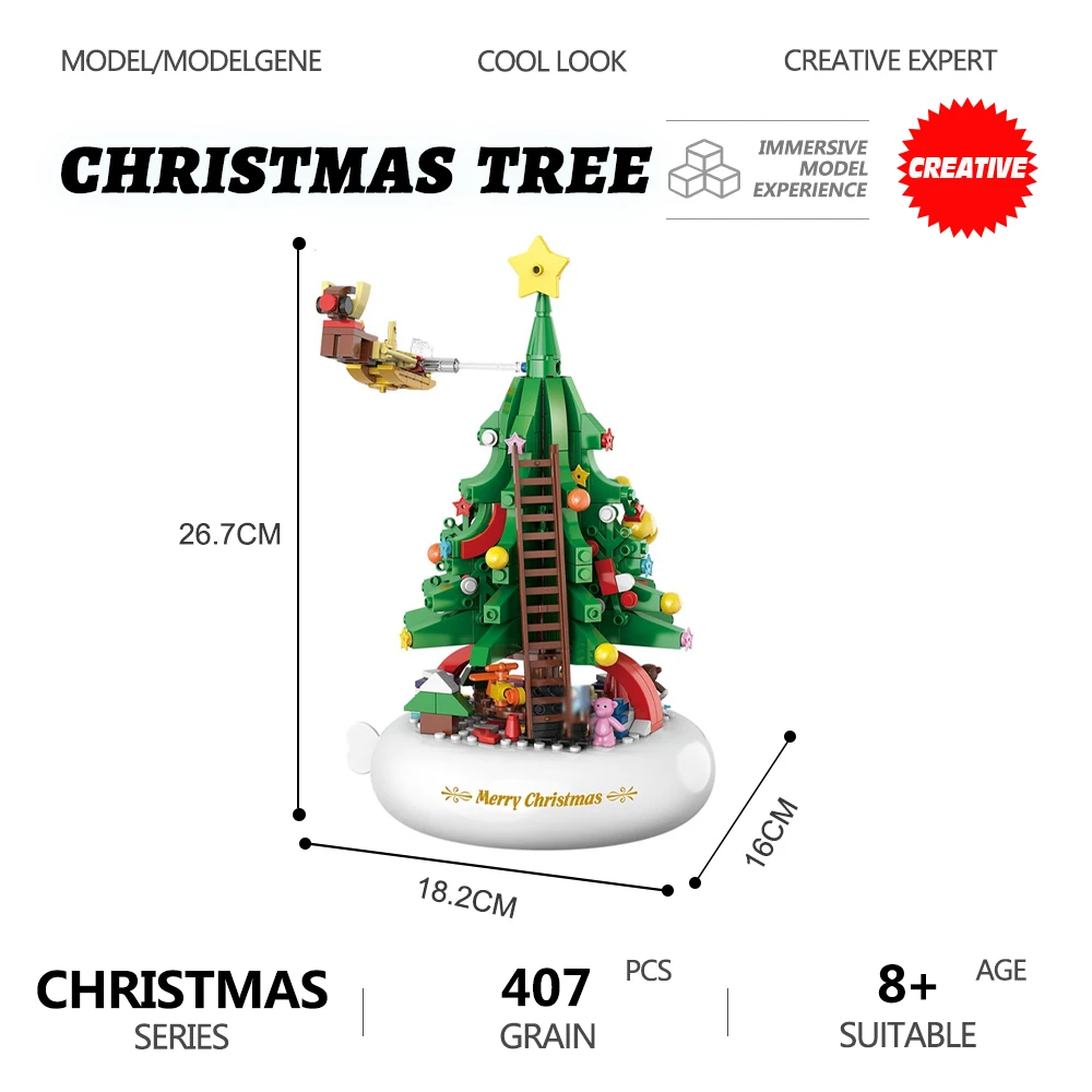MOC-Creative-Expert-Christmas-Tree-Rotating-Music-Box-Building-Blocks ...