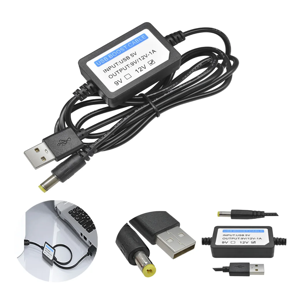 USB-Power-Boost-Line-DC-5V-to-12V-1A-Step-UP-Modem-Converter-Cable-5 ...