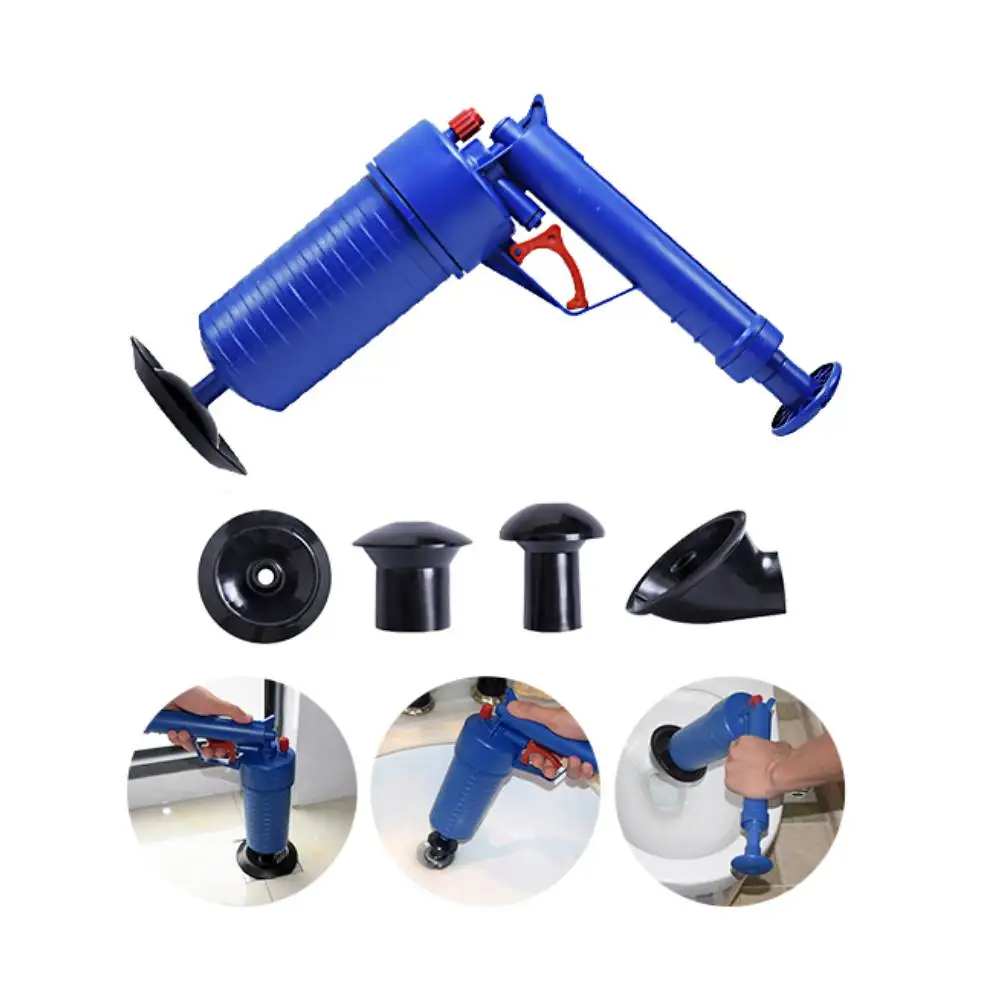 Air Power Drain Blaster Gun High Pressure Powerful Manual Sink Plunger ...