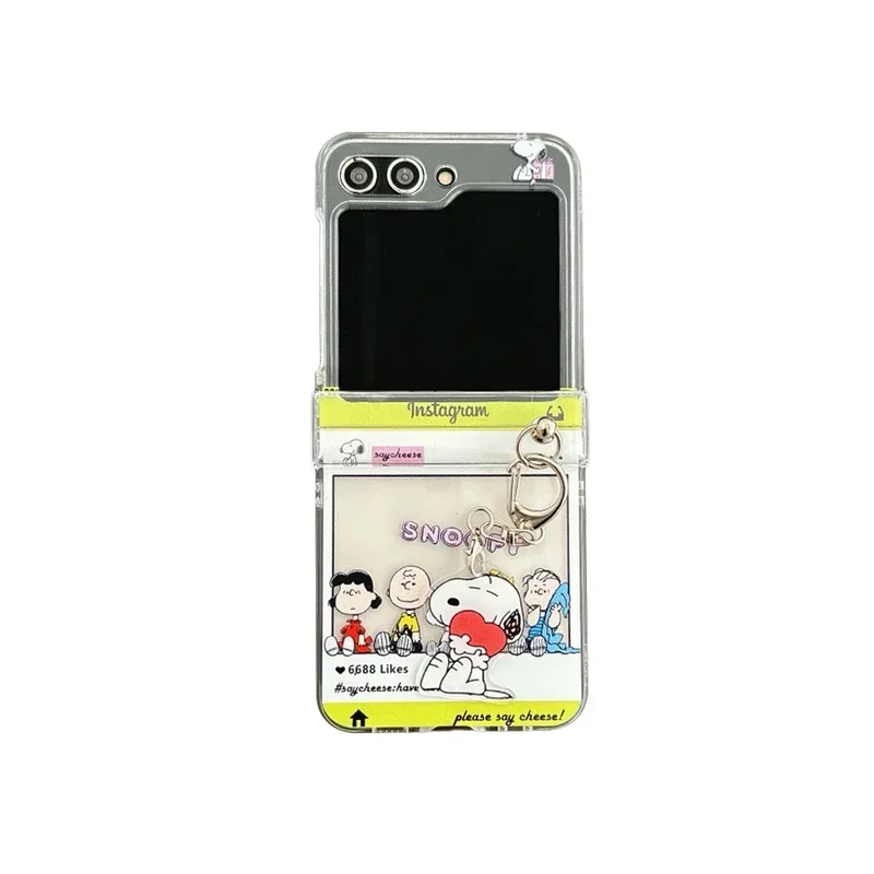 Bonita funda de teléfono transparente con dibujos animados de Snoopy y ...
