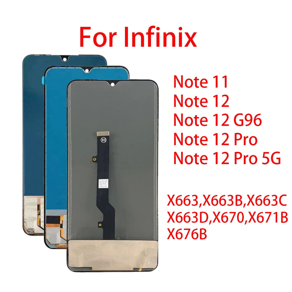 Infinix Note 11 12 G96 12 Pro 5G LCD 디스플레이 TFT, X663 X670 X671B X676B LCD 터치 스크린 디지타이저 어셈블리 교체 ...