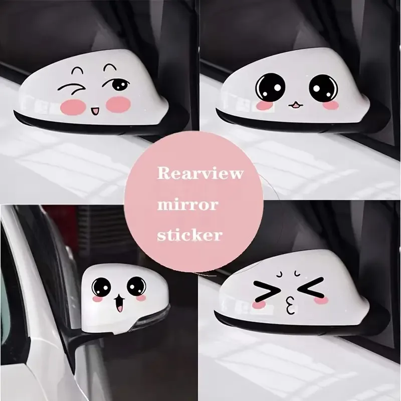 Reflective-Cute-Smile-Car-Sticker-Rearview-Mirror-Smiling-Eye-Face ...