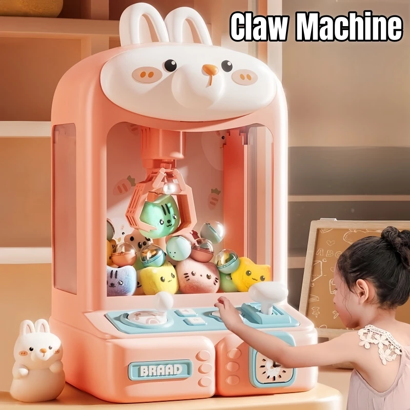 Cartoon-Mini-Claw-Machine-Toys-for-Kids-DIY-Gashapon-Plush-Doll-Prizes ...