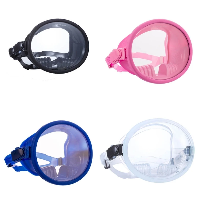 Silicone Dive Mask Panoramic Wide View Diving Goggles Oval Dive Mask ...