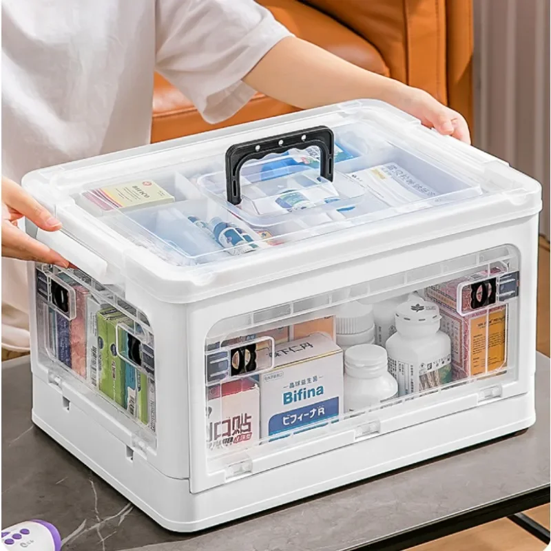 Medicine-Large-Capacity-Household-Storage-Box-Transparent-Emergency ...
