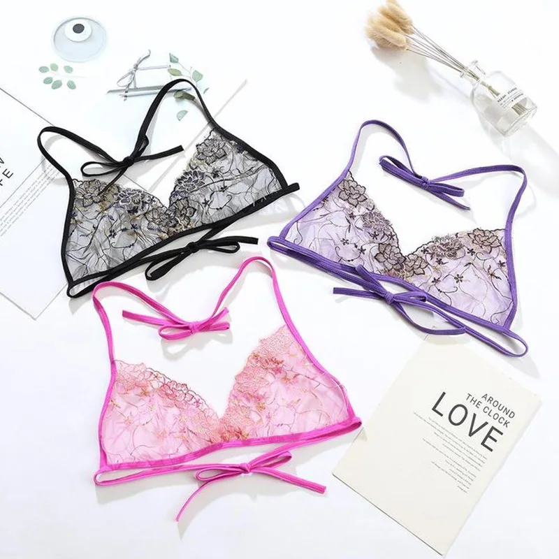 Transparent-Women-Bra-Soft-Comfortable-Sexy-Push-Up-Thin-Bralette-See ...