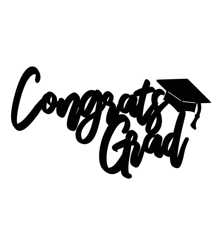 Graduation Party Clip Art Black And White