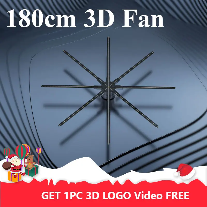 3d Fan Hologram Projector Wifi Wall-mounted Projector Light Sign Holographic Lamp Advertising ...