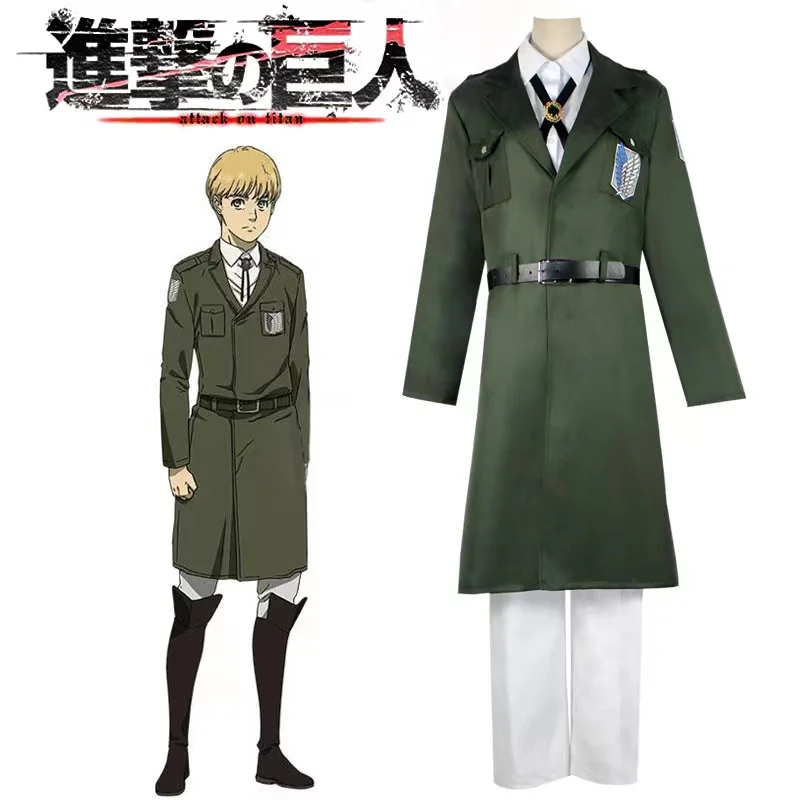 Anime ataque em titan eren levi cosplay trajes jaqueta casaco trajes de ...