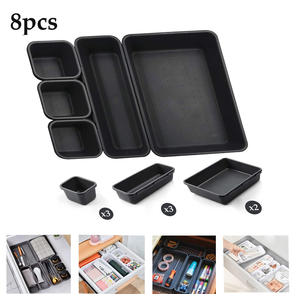 8PCs Drawer Organizers Separator for Home Office Desk Stationery ...