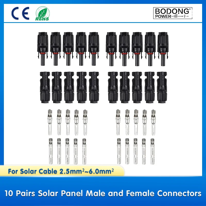 10-Pairs-Solar-Panel-Connector-Male-and-Female-with-1Pair-Spanner-Fit ...