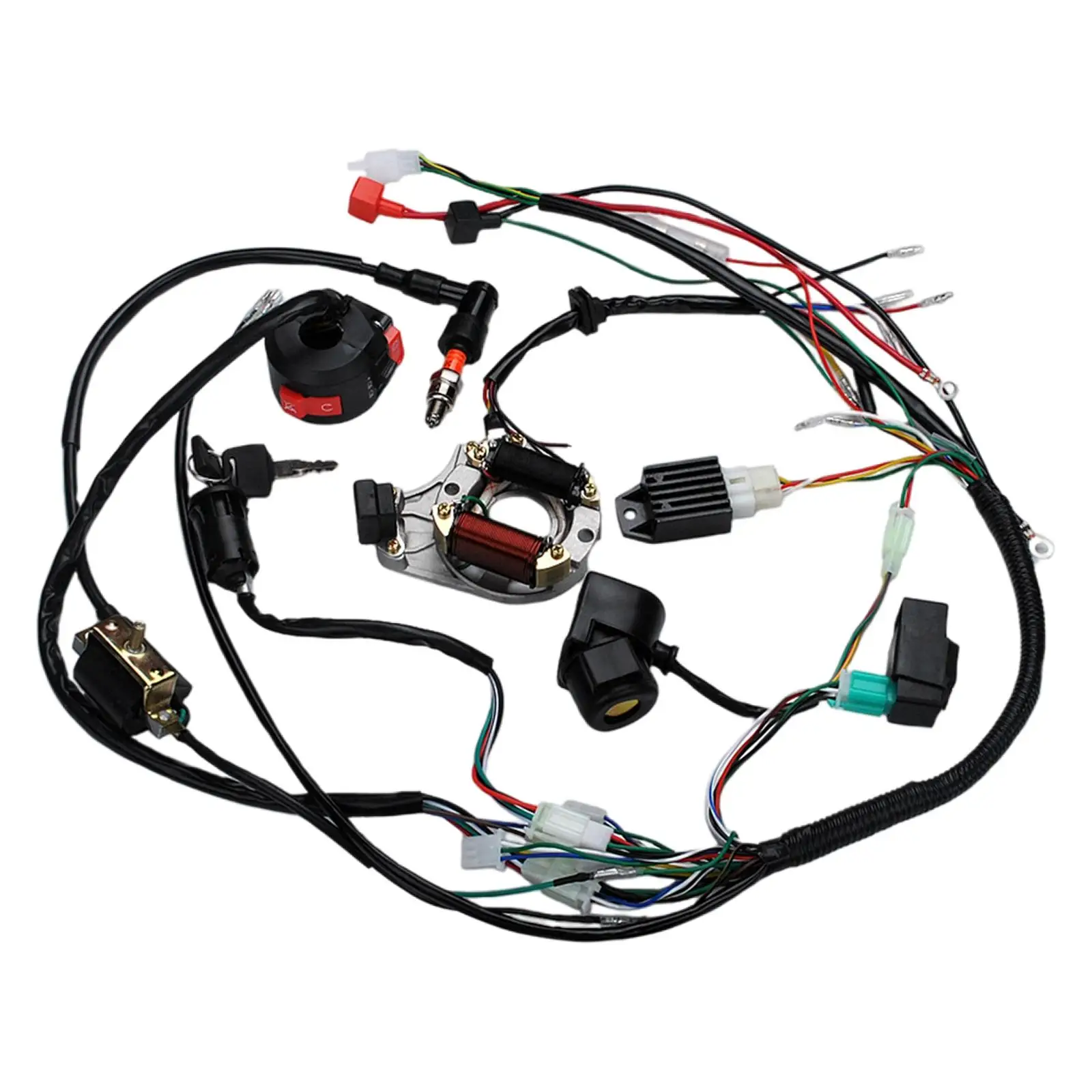 Complete-Electrics-Wire-Harness-Kit-Stator-Spark-Plug-Cdi-Fit-for ...