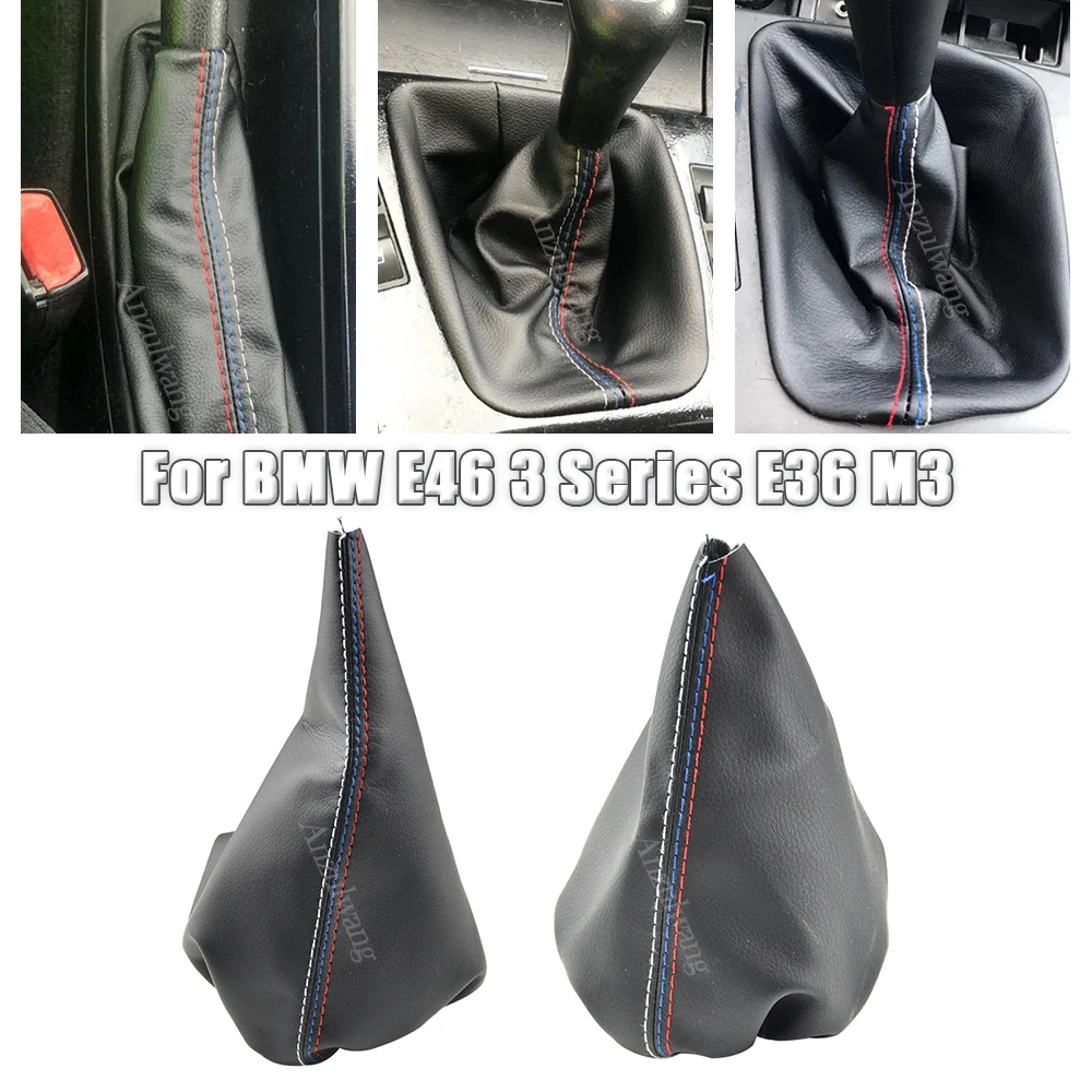1pcs Car Shift Gear Stick Manual Handbrake Gaiter Shift Boot Black ...