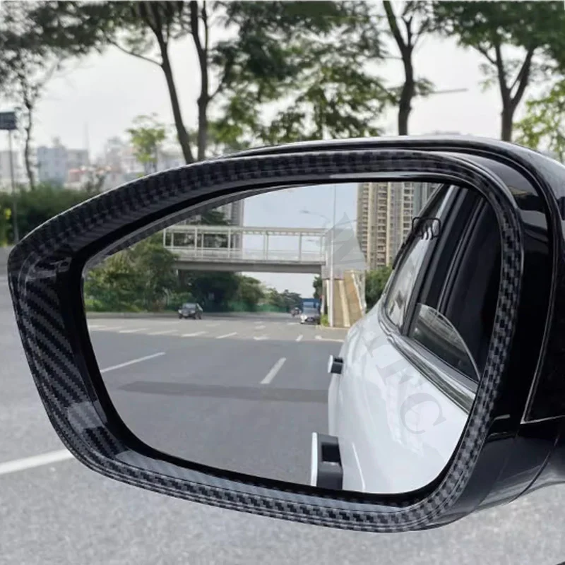 ABS Chrome Car Side Mirror Frame Rear View Mirror block rain eyebrow ...