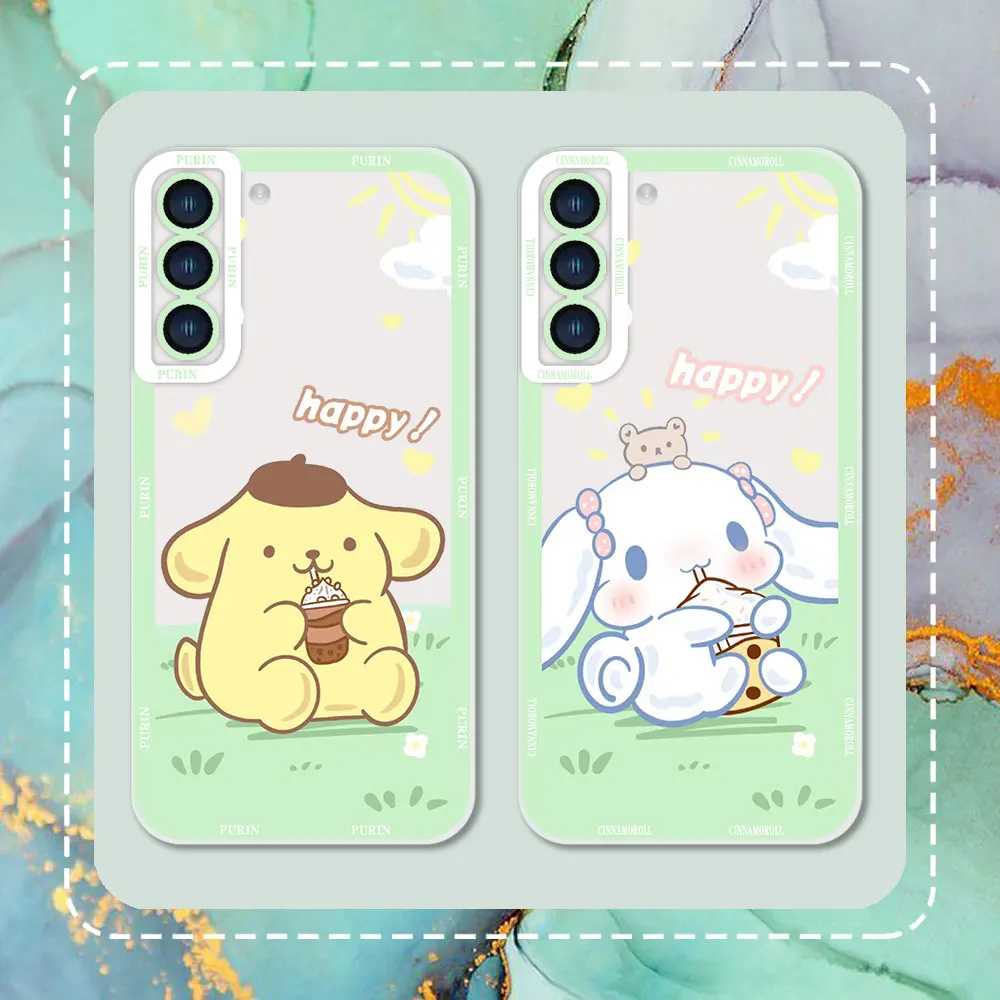 Cinnamoroll-Pom-Pom-Purin-Phone-Case-For-Samsung-Galaxy-S24-S23-S22-S21 ...