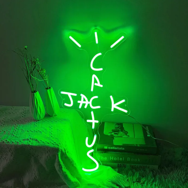 Custom-Cactus-Jack-LED-Neon-Sign-USB-Light-Art-Wall-Decoration-Lights ...