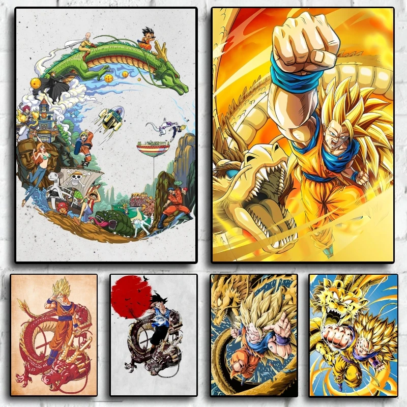 Monkey-King-Super-Saiyan-Anime-Dragon-Ball-Mural-decoraci-n-del-hogar ...