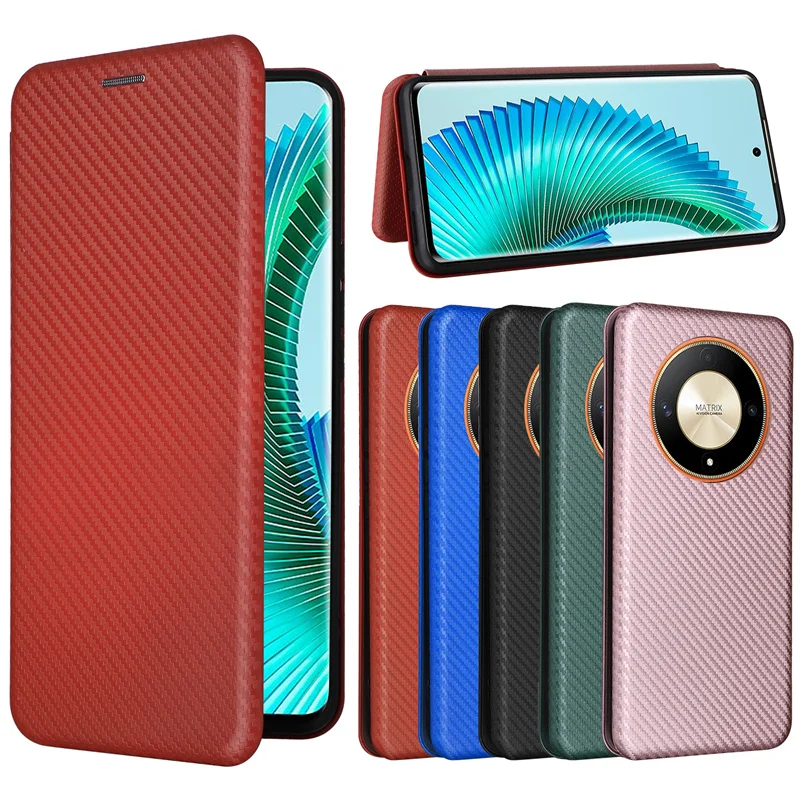 Coque-rabat-ultra-mince-en-fibre-de-carbone-pour-Honor-X9B-5G-tui-de ...