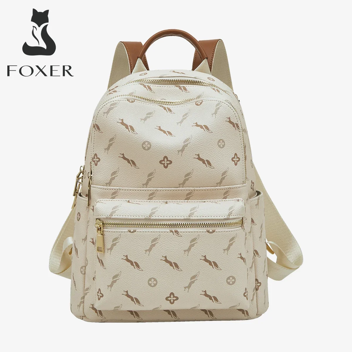 FOXER-Women-s-Backpack-Signature-PVC-Printing-Fashion-Travel-Shoulder ...