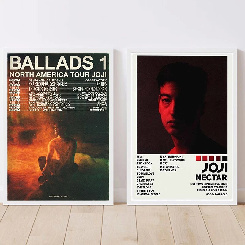 Singer-Joji-Poster-Nectar-Ballads-1-Music-Album-Cover-Poster-Canvas ...