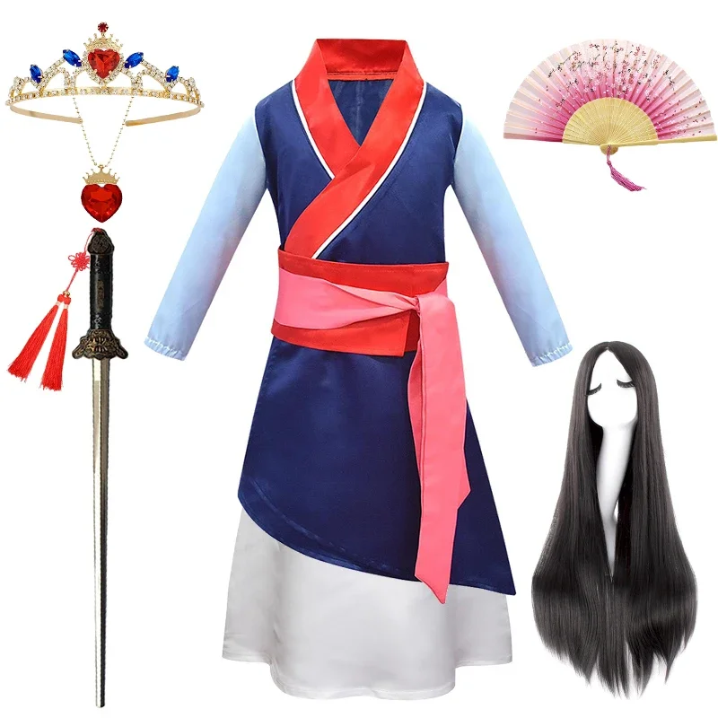New Movies Halloween Hua Mulan Costume Christmas Girls Mulan Dress ...