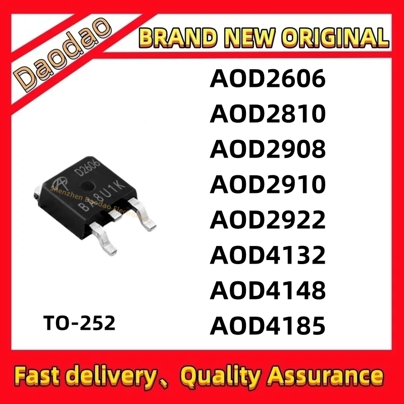 50Pcs-AOD2606-D2810-D2908-D2910-D2922-D4132-D4148-D4185-AOD-TO-252-New ...