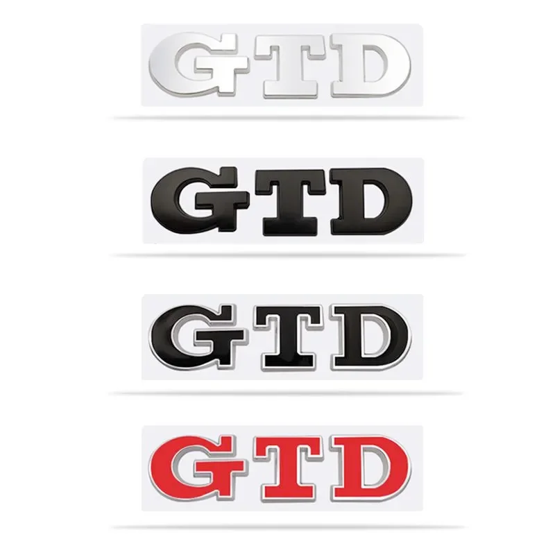 3D Metal GTD Logo Rear Boot Trunk Emblem Badge Sticker Decals For ...
