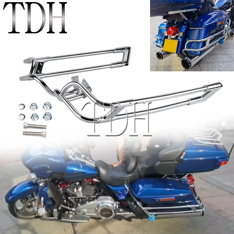 Rear-Saddlebag-Guard-Rail-Saddle-Bag-Rails-Mount-For-Harley-Touring ...
