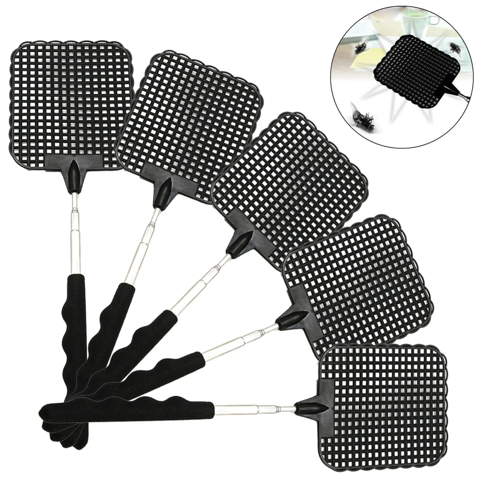 Creative-Fly-Swatter-Mosquito-Fly-Swatter-Stainless-Steel-Retractable ...