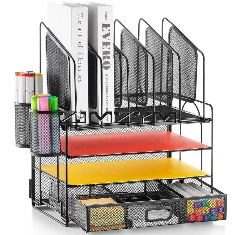 Document-Trays-Multi-layer-Desktop-Metal-File-Rack-Office-File-Drawer ...