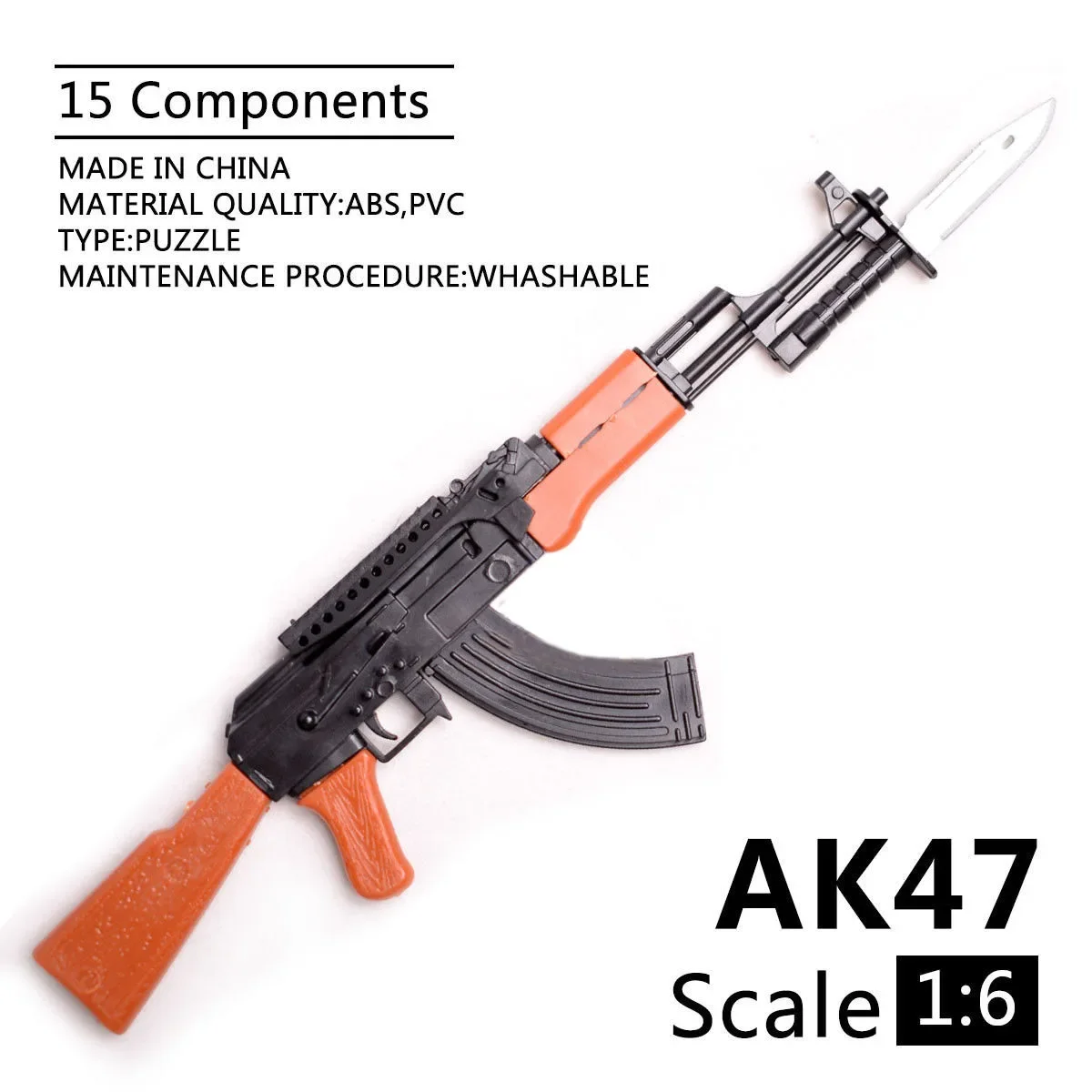 1-6-Scale-AK47-Rifle-Toy-Plastic-Gun-Model-Assembly-4D-Puzzles-Building ...