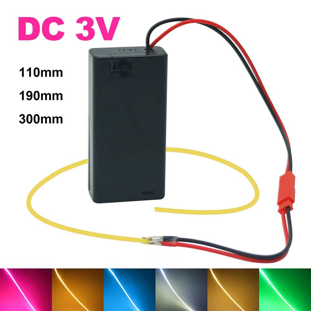 DC 3V LED COBフィラメントフレキシブルランプ 3000K 6000K グリーン アイスブルー ピンク 110mm 190mm ...