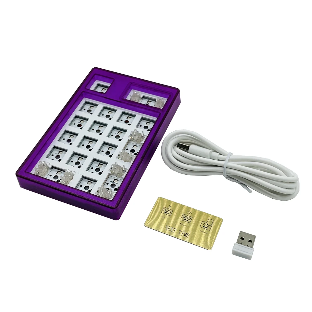 기계식 키보드 숫자 패드 키트 NX 19 핫 스왑 가능 블루투스 2.4G 유선 3 모드 PCB Rgb Smd 스위치 유형 C ...