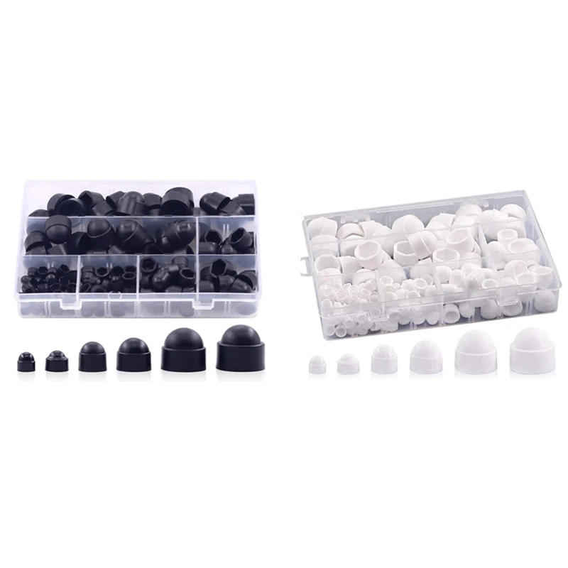 160Pcs Bolt Covers Screw Caps Nut Assortment,M4 M5 M6 M8 M10 M12 Nylon ...