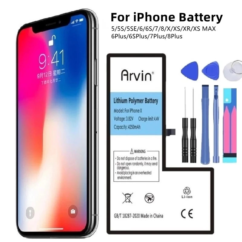 Batería Original de alta capacidad para iPhone, pila de repuesto para modelos x, xs, xr, xsmax ...