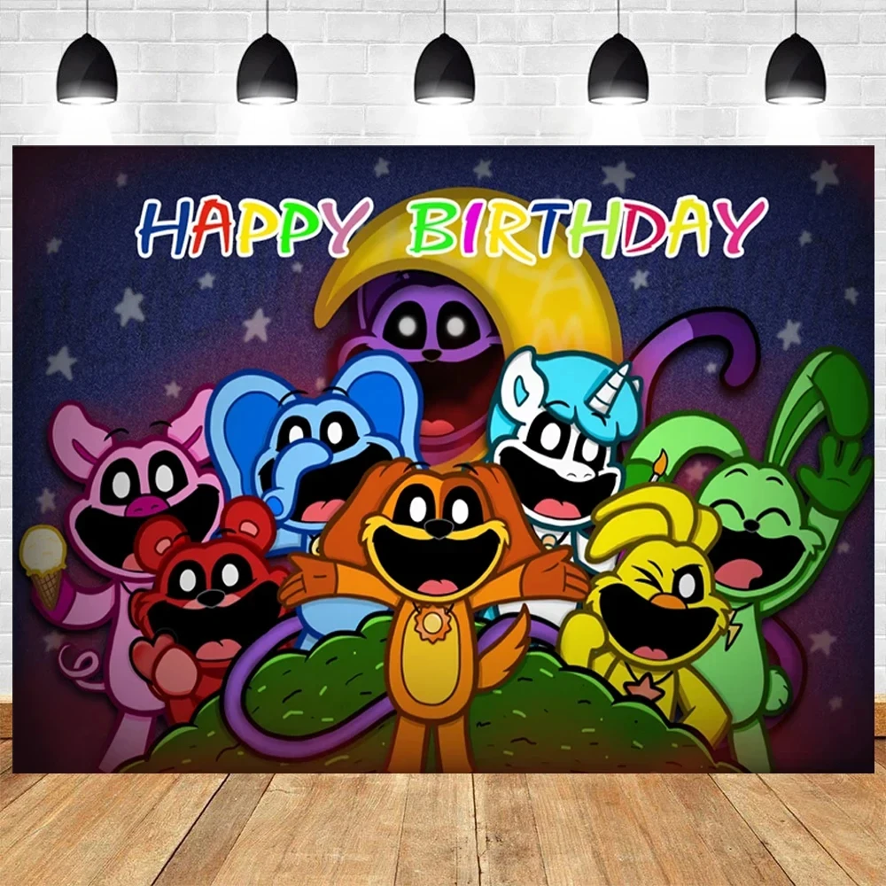 Smiling Critters Catnap Background Birthday Party Decoration Kids Favor ...