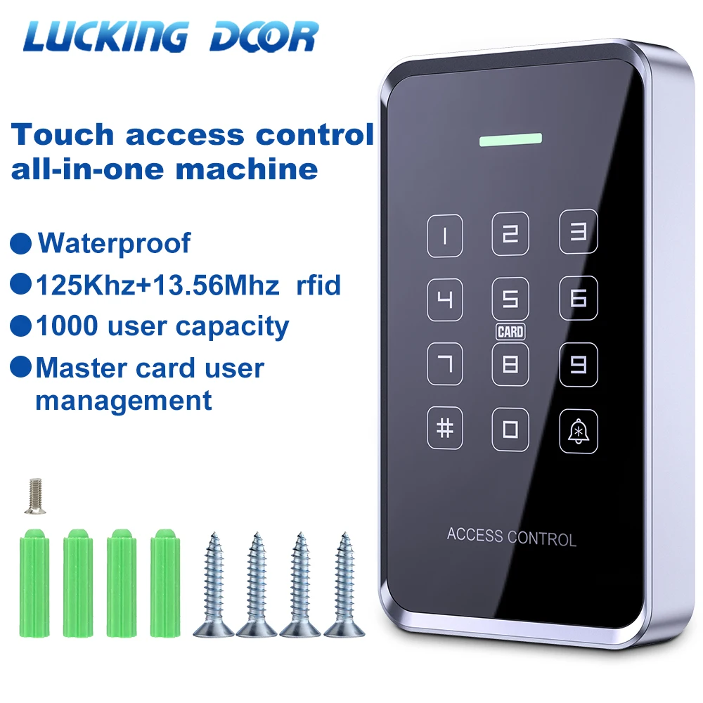 RFID-NFC-Access-Control-Keypad-1000Users-125Khz-13-56Mhz-Waterproof-Backlight-Touch-Screen-Dual ...