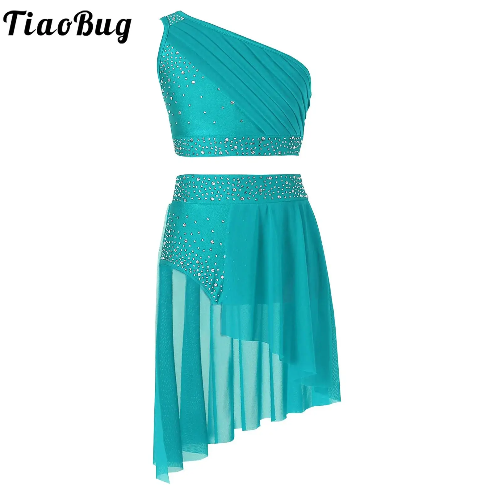 Kids-Girls-Lyrical-Latin-Dance-Performance-Costume-Mesh-Overlay-Set ...