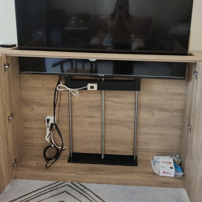 26-84-inch-TV-lift-rack-electric-automatic-lift-hidden-cabinet-bracket ...
