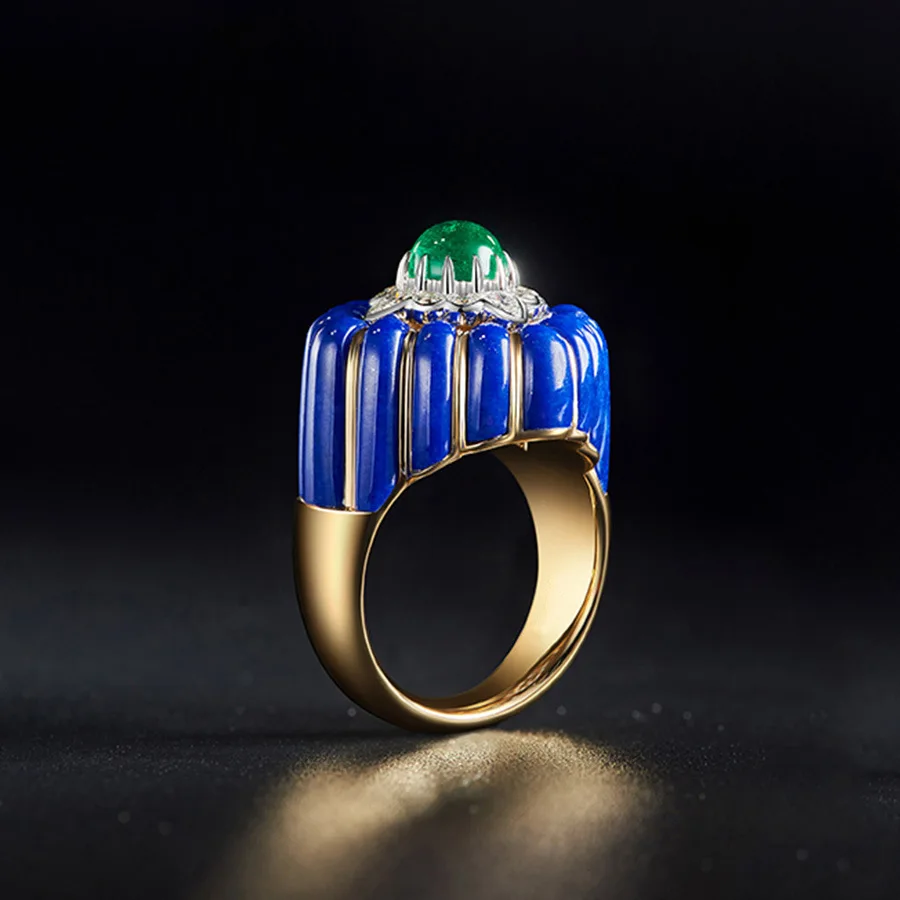 Foydjew Retro Art Deco Architectural Aesthetics Designer Jewelry Crown ...