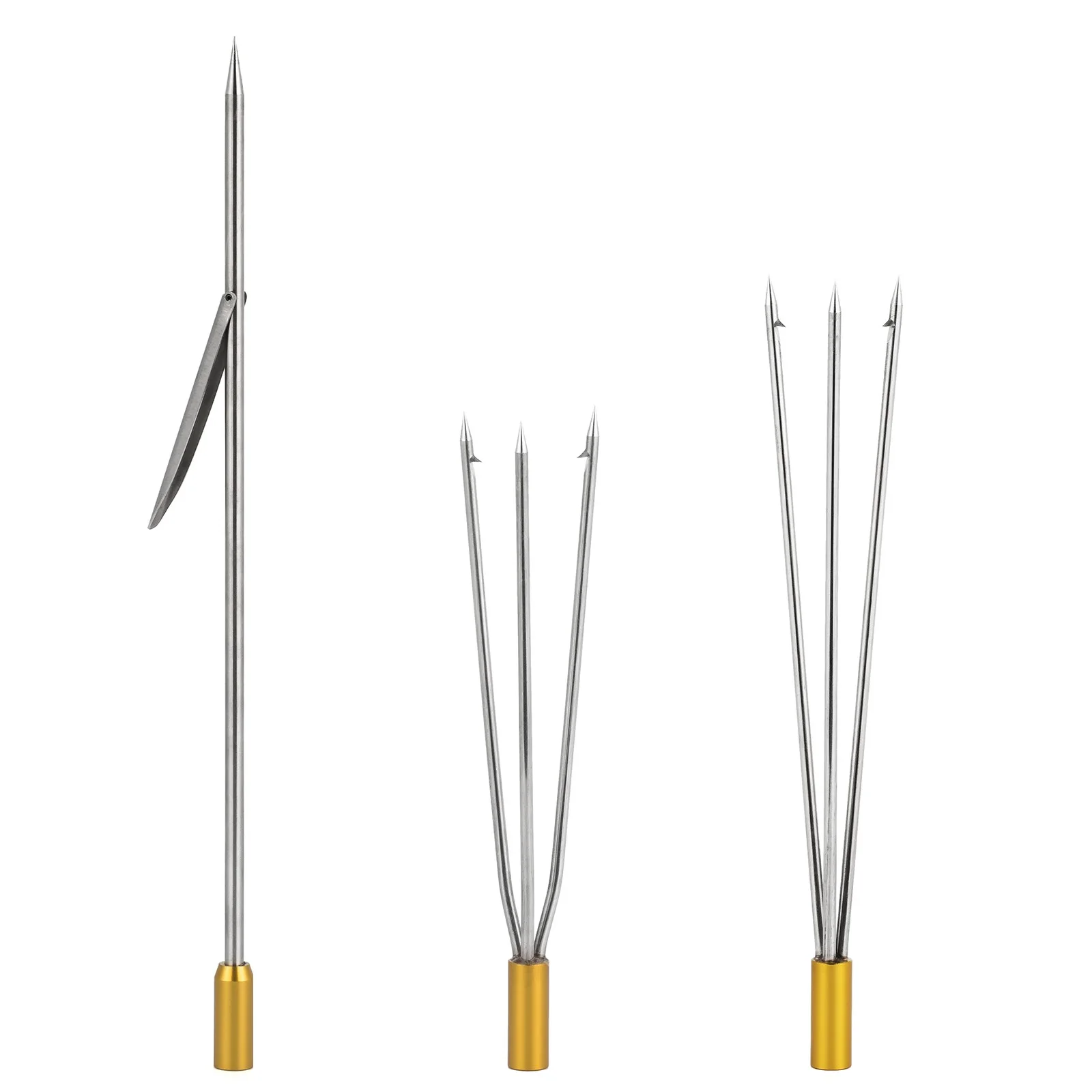 Stainless Steel Prong Harpoon Fish Spear Fork Diving Ice Breaker Drill ...