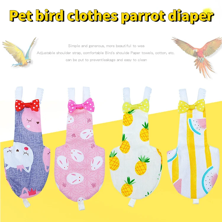 Pet-bird-clothes-parrot-diaper-poop-pocket-pigeon-diaper-flight-suit ...