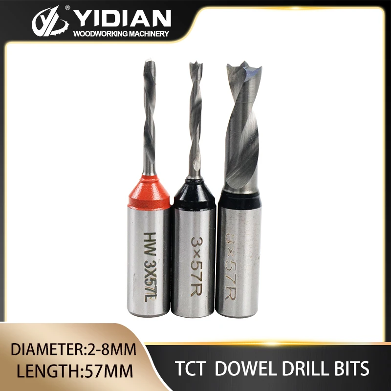 5PCS Good Quality Carbide TCT Dowel Drill Bits Woodworking Tools CNC ...