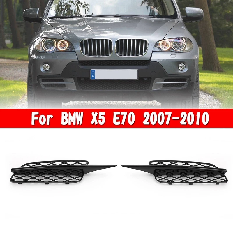 for-BMW-X5-E70-2007-2010-Glossy-Black-Honeycomb-Front-Bumper-Lower ...