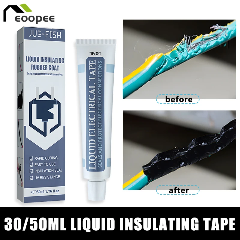 50-30ml-Liquid-Insulating-Tape-Repair-Rubber-Electrical-Wire-Cable-Coat ...
