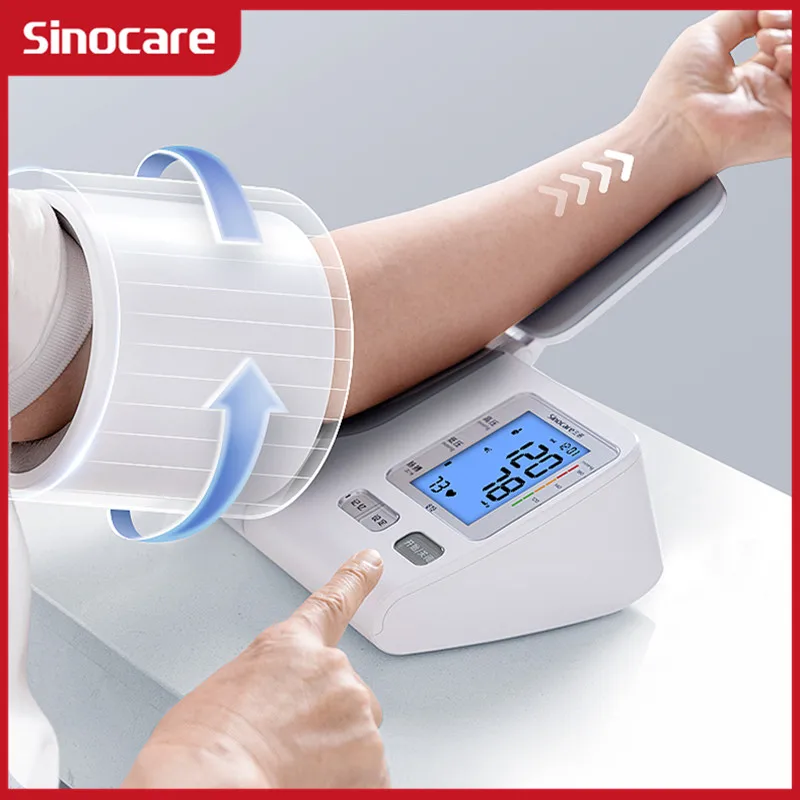 Sinocare Blood Pressure Monitor Tensiometer Upper Arm Automatic Digital ...