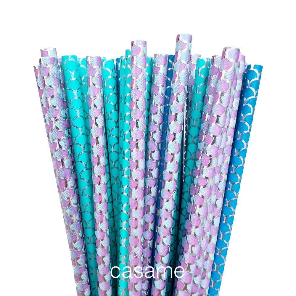 25pcs-Paper-Mermaids-Straw-Birthday-Party-Drinking-Disposable-Straws ...