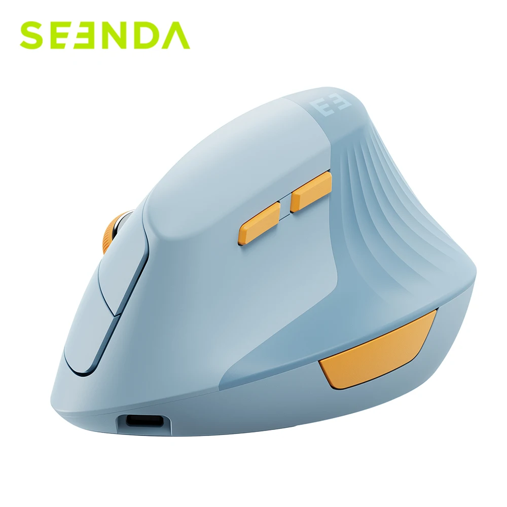 Seenda-Mouse-Recarreg-vel-Sem-Fio-Ergon-mico-Eleva-o-Vertical-Tipo-C ...